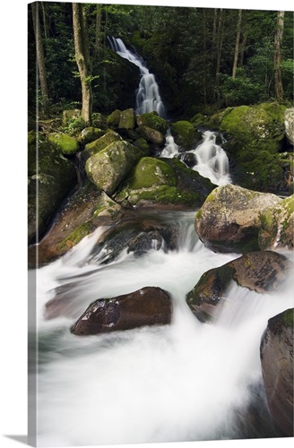 Mouse Creek Falls into Big Creek, Great Smoky Mountains National Park ...