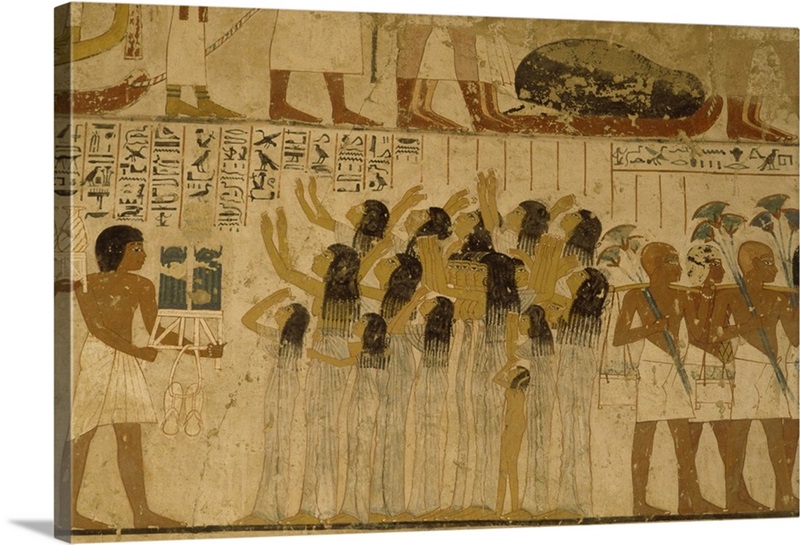 Egyptian Funeral Procession Art Showing 3500 Years Old Egyptian