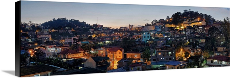 Night view of the Baguio City, Luzon, Philippines | Great Big Canvas