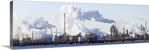 Oil refinery at the waterfront, Delaware River, New Jersey Wall Art ...