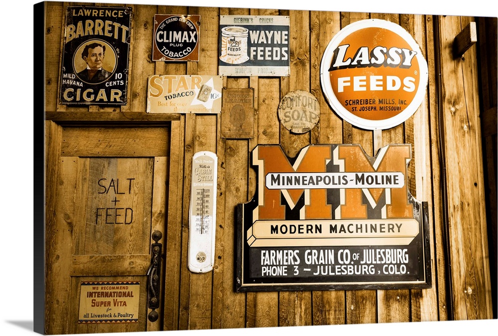 Old Advertising Signs Posted In Historic Centennial Ranch Barn, Ridgway ...