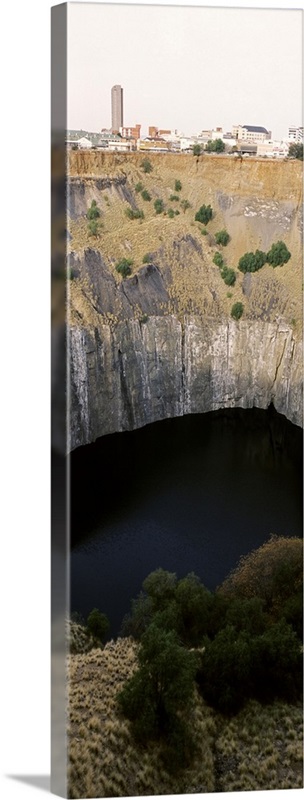Open pit mine with a city in the background Big Hole Kimberley Northern ...