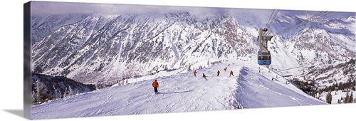 Overhead cable car in a ski resort, Snowbird Ski Resort, Utah | Great ...