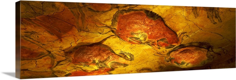 Paleolithic paintings, Altamira Cave, Santillana del mar, Cantabria ...