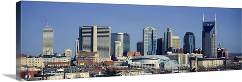 Panoramic view of Nashville, Tennessee Skyline in morning light | Great ...