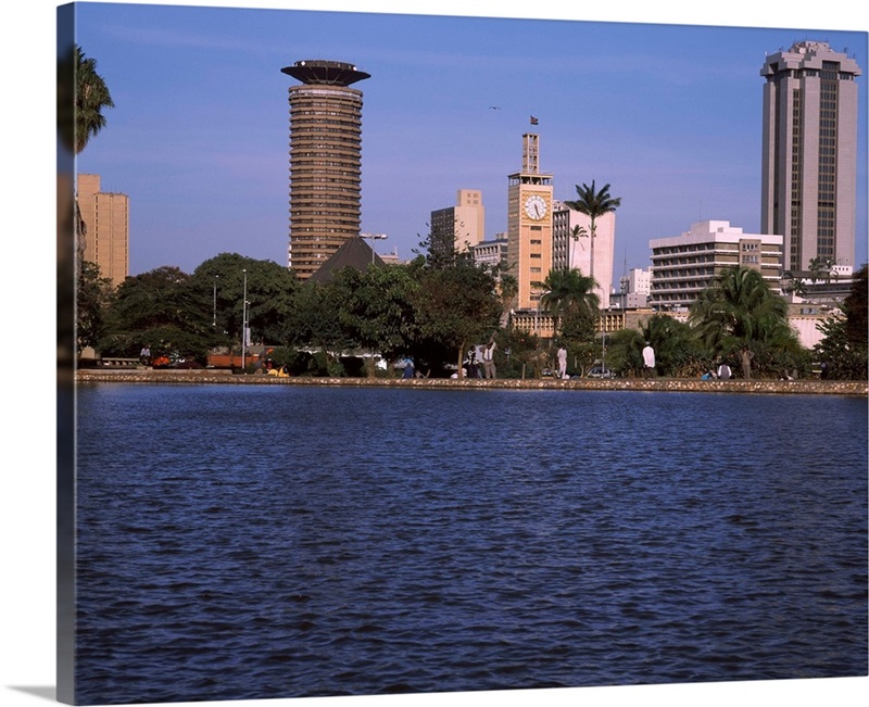 Park at the lakeside, Uhuru Park, Nairobi, Kenya | Great Big Canvas