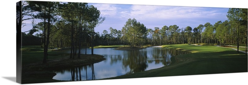 Pond on a golf course, Kilmarlic Golf Club, Outer Banks, North Carolina ...