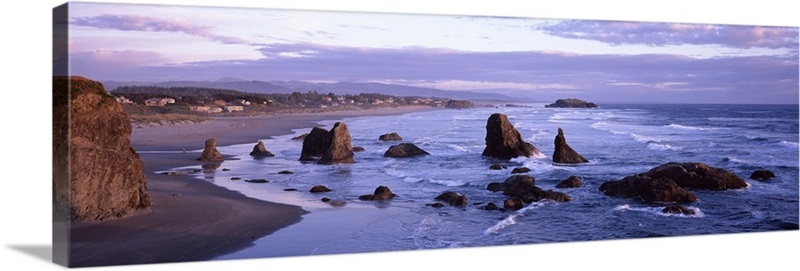 Rock formation in an ocean Bandon Beach Bandon Coos County Oregon ...