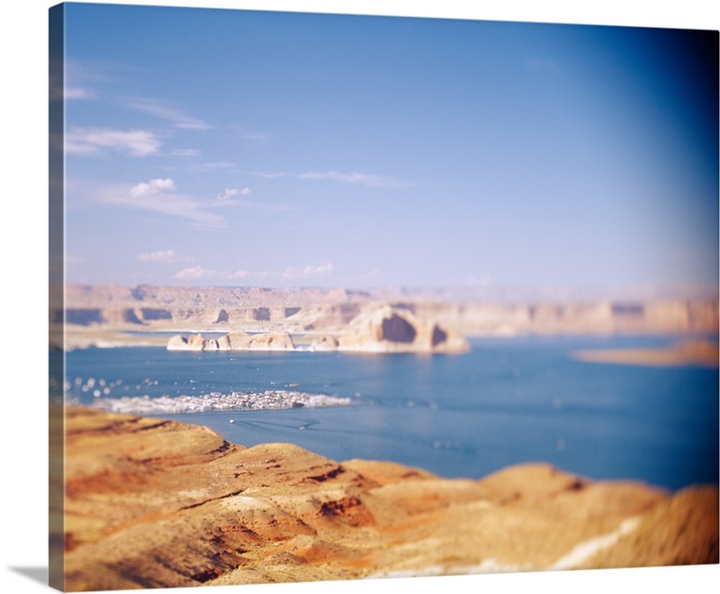 Rock formations in a lake, Lake Powell, Arizona | Great Big Canvas