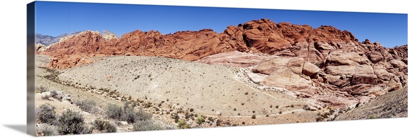 Rock formations on a landscape, Red Rock Canyon National Conservation ...