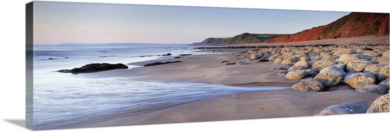 Rocks on the beach Peppercombe North Devon Devon England | Great Big Canvas