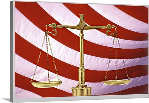 Scales of Justice American Flag | Great Big Canvas