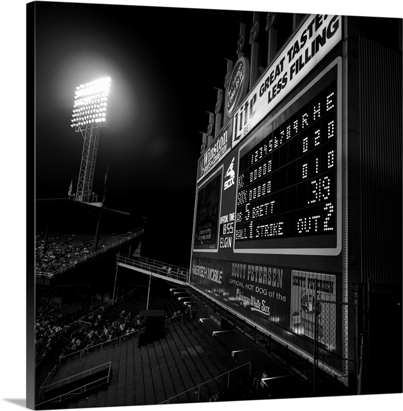 Scoreboard in a baseball stadium, U.S. Cellular Field, Chicago, Cook ...