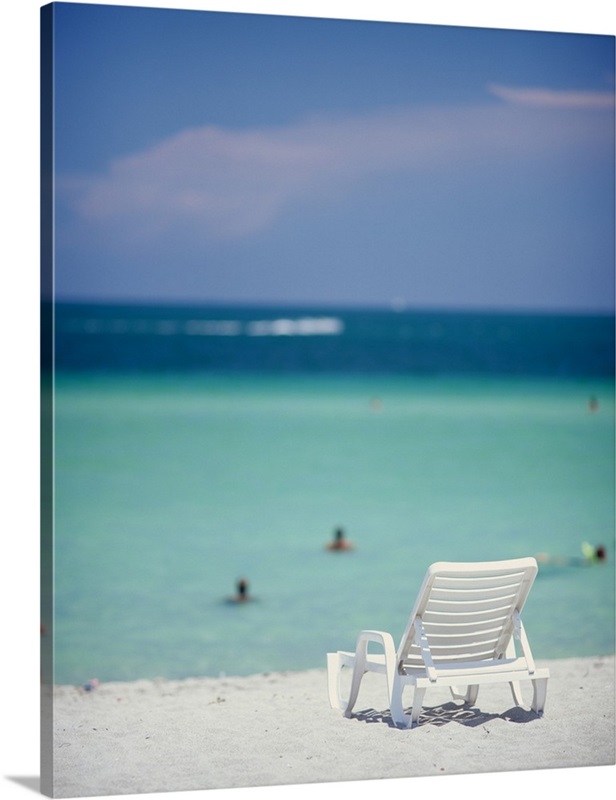 Single Beach Chair Miami Beach FL | Great Big Canvas