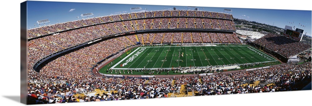 Sold Out Crowd at Mile High Stadium Wall Art, Canvas Prints, Framed ...