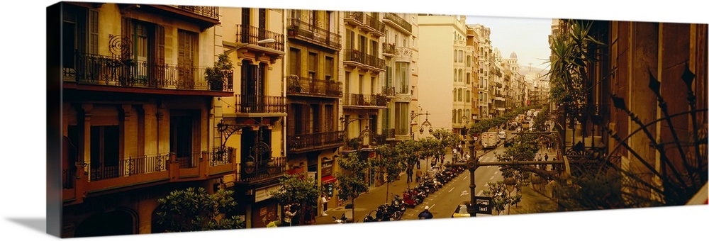 Street Scene Barcelona Spain Wall Art, Canvas Prints, Framed Prints ...