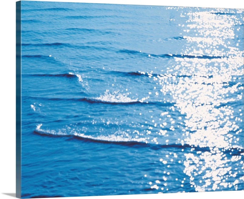 Sunlight reflecting on water waves | Great Big Canvas