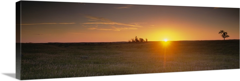 Sunrise Over Prairie Grasslands ND Wall Art, Canvas Prints, Framed ...