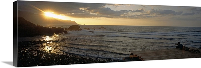 Sunrise over the sea, Porto Moniz, Madeira, Portugal | Great Big Canvas