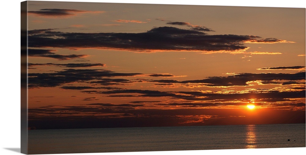 Sunset over the ocean, Jetties Beach, Nantucket, Massachusetts Wall Art ...