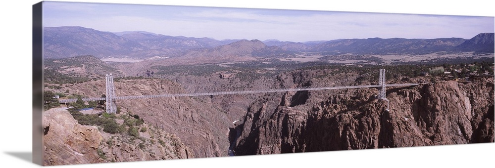 Suspension bridge across a canyon, Royal Gorge Suspension Bridge ...