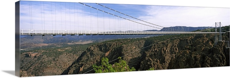Suspension bridge across a canyon, Royal Gorge Suspension Bridge ...