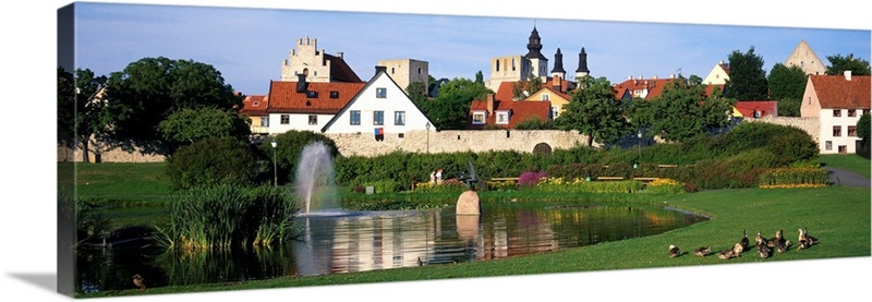 Sweden, Gotland, Visby, medieval walled town | Great Big Canvas
