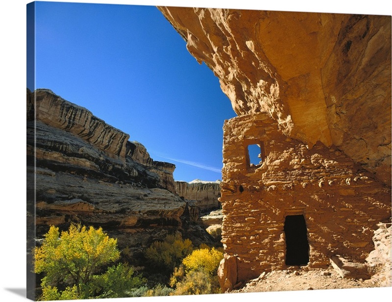 Utah, Grand Gulch Primitive Area, View of natural rock formations ...