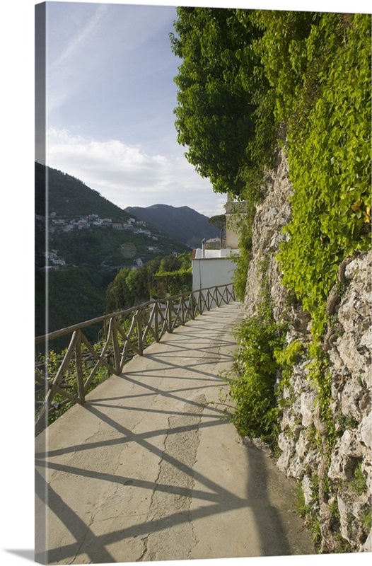 Walkway in a villa, Ravello, Amalfi Coast, Campania, Italy | Great Big ...