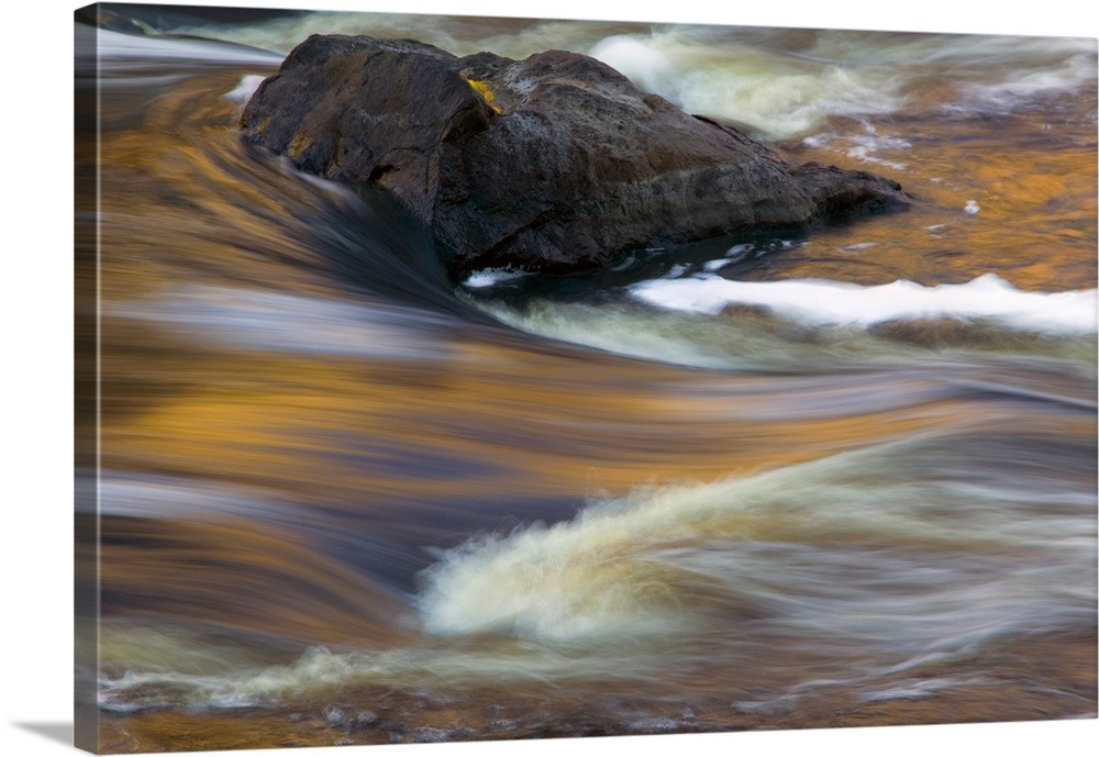Water rushing over rocks, close up, Saint Louis River, Minnesota Wall ...