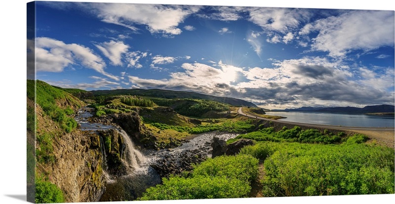 Waterfall Fossa in Hvalfjordur, Iceland Wall Art, Canvas Prints, Framed ...