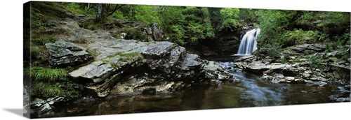 Waterfall in a forest, Falls of Falloch, River Falloch, Argyll And Bute ...