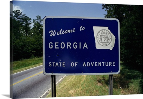 Welcome to Georgia State Sign GA Wall Art, Canvas Prints, Framed Prints ...