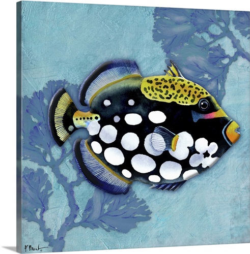 Azure Tropical Fish III | Great Big Canvas