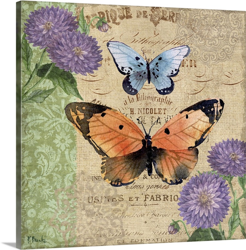Burlap Butterflies II | Great Big Canvas