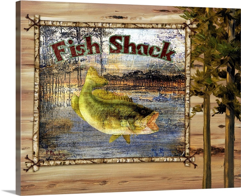 Forest Collage - Bass Fish | Great Big Canvas