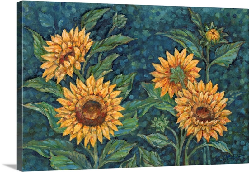 Impressions Of Sunflowers Horizontal II | Great Big Canvas