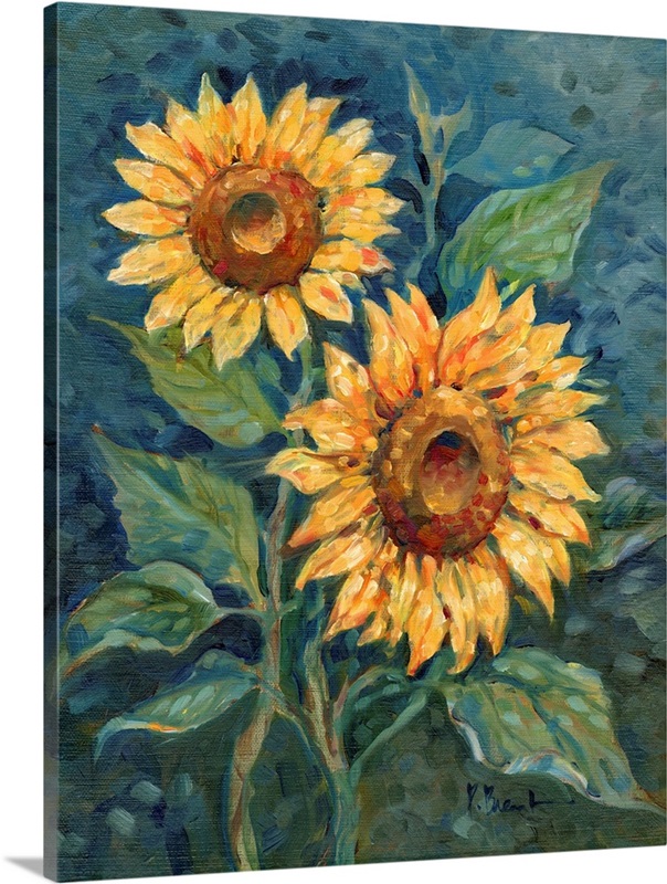 Impressions Of Sunflowers I - Vivid | Great Big Canvas