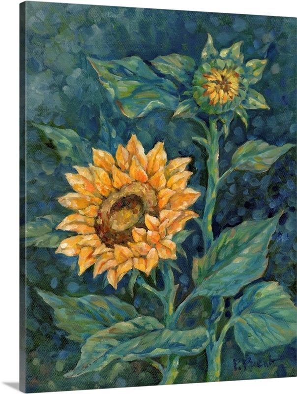Impressions Of Sunflowers II - Vivid | Great Big Canvas