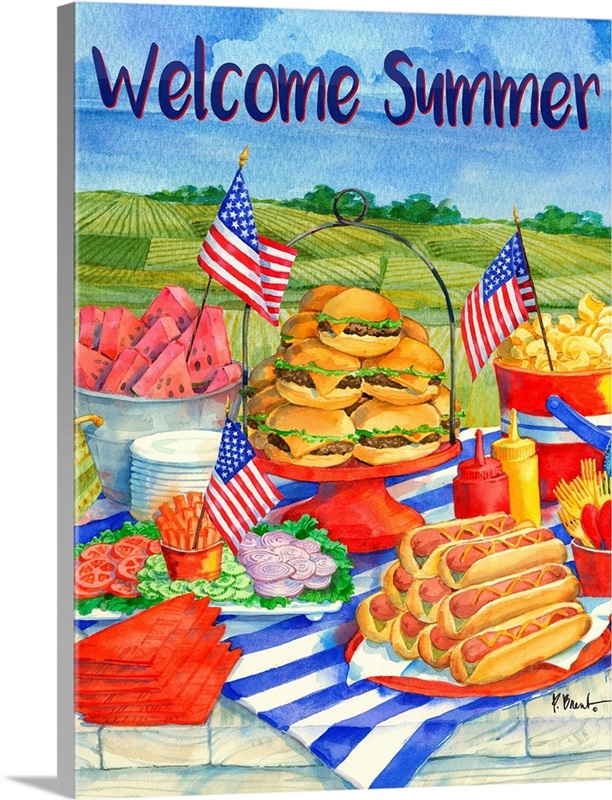 Patriotic Picnic Vertical | Great Big Canvas