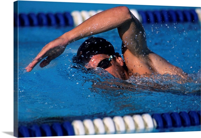Male swimmer in action | Great Big Canvas