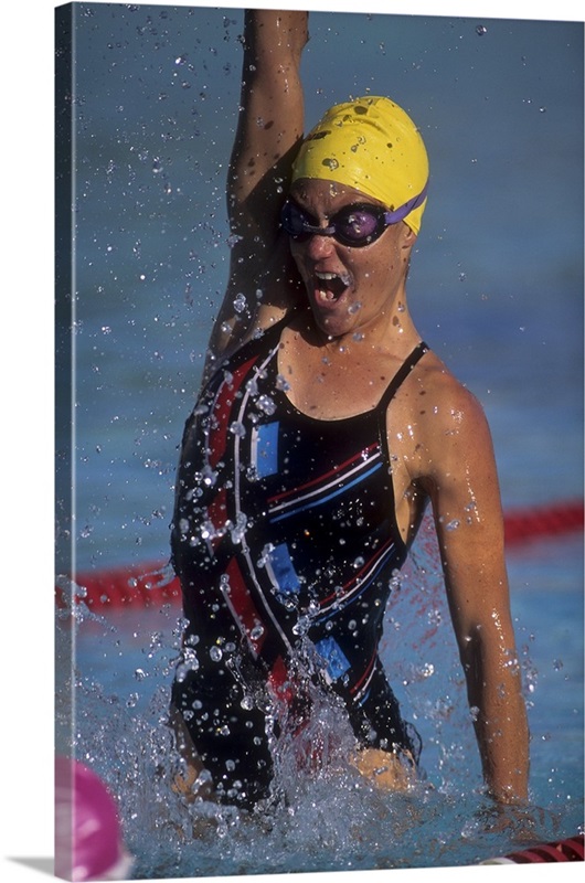 Portrait of female swimmer | Great Big Canvas