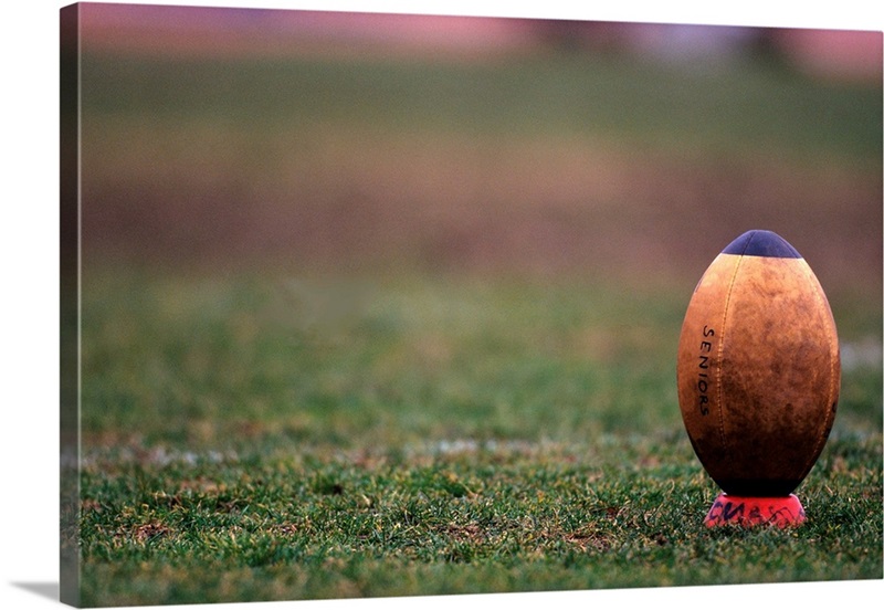 Rugby ball on tee | Great Big Canvas