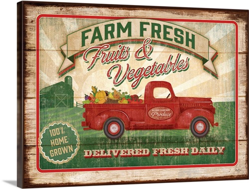 Farm Fresh Produce Wall Art, Canvas Prints, Framed Prints, Wall Peels ...