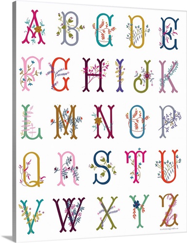 In The Garden Alphabet Wall Art, Canvas Prints, Framed Prints, Wall ...