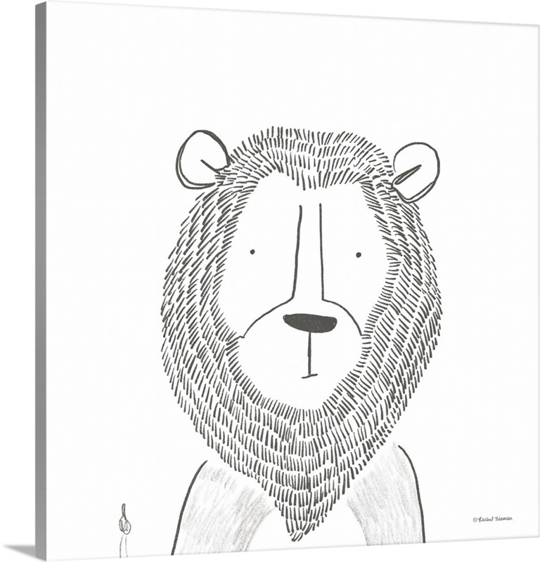 Lion Line Drawing | Great Big Canvas
