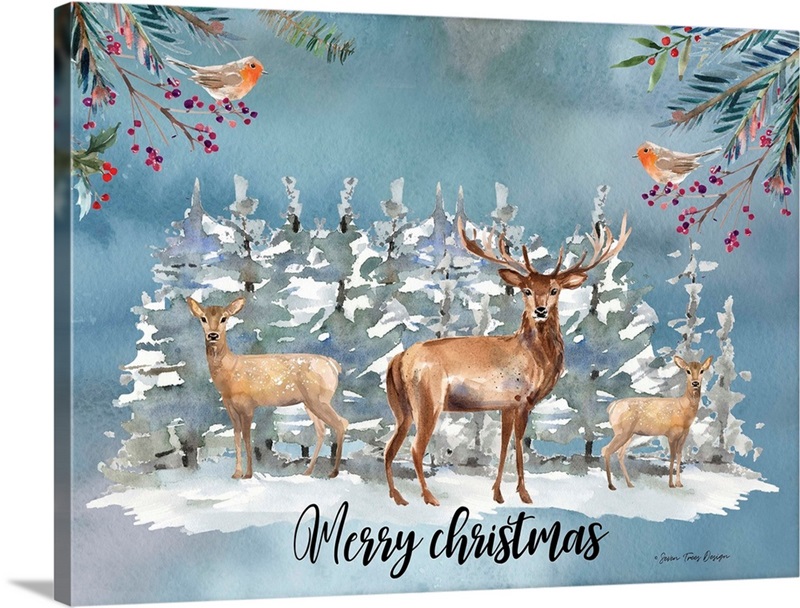 Merry Christmas Deer | Great Big Canvas
