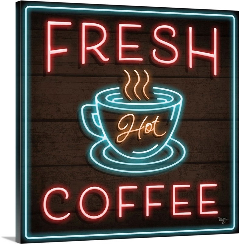 Neon Fresh Coffee | Great Big Canvas