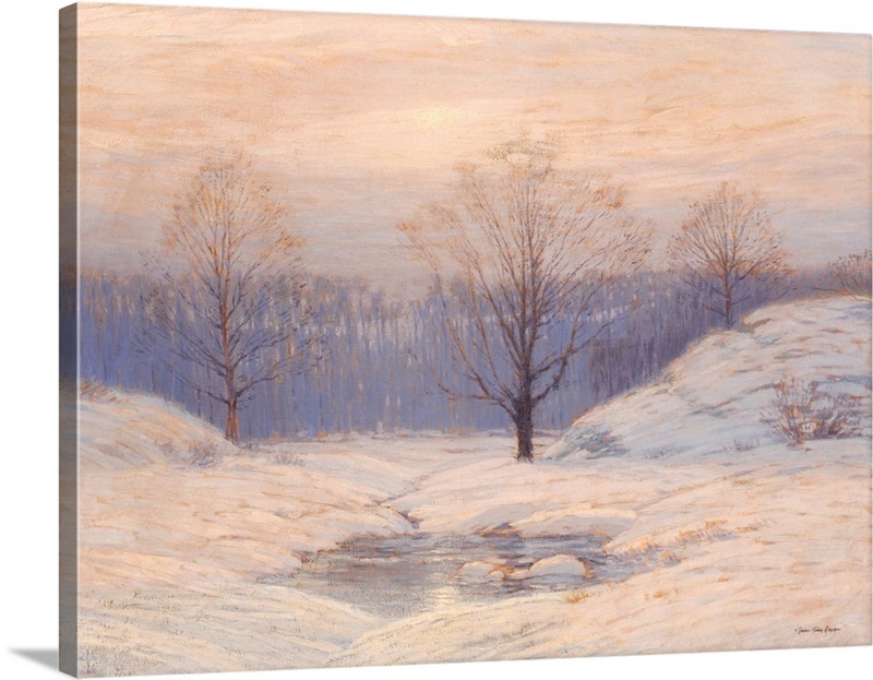 Snowy Sunset Wall Art, Canvas Prints, Framed Prints, Wall Peels | Great ...