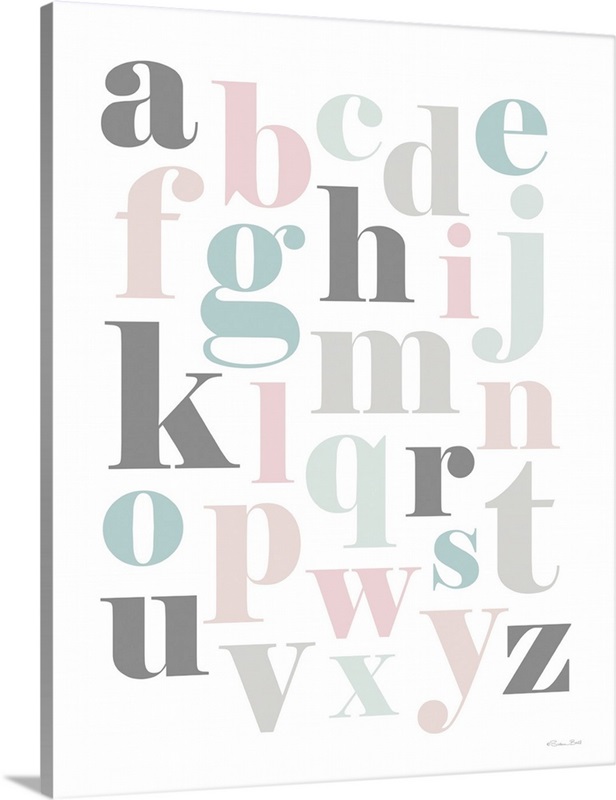 Softly Colored Alphabet | Great Big Canvas